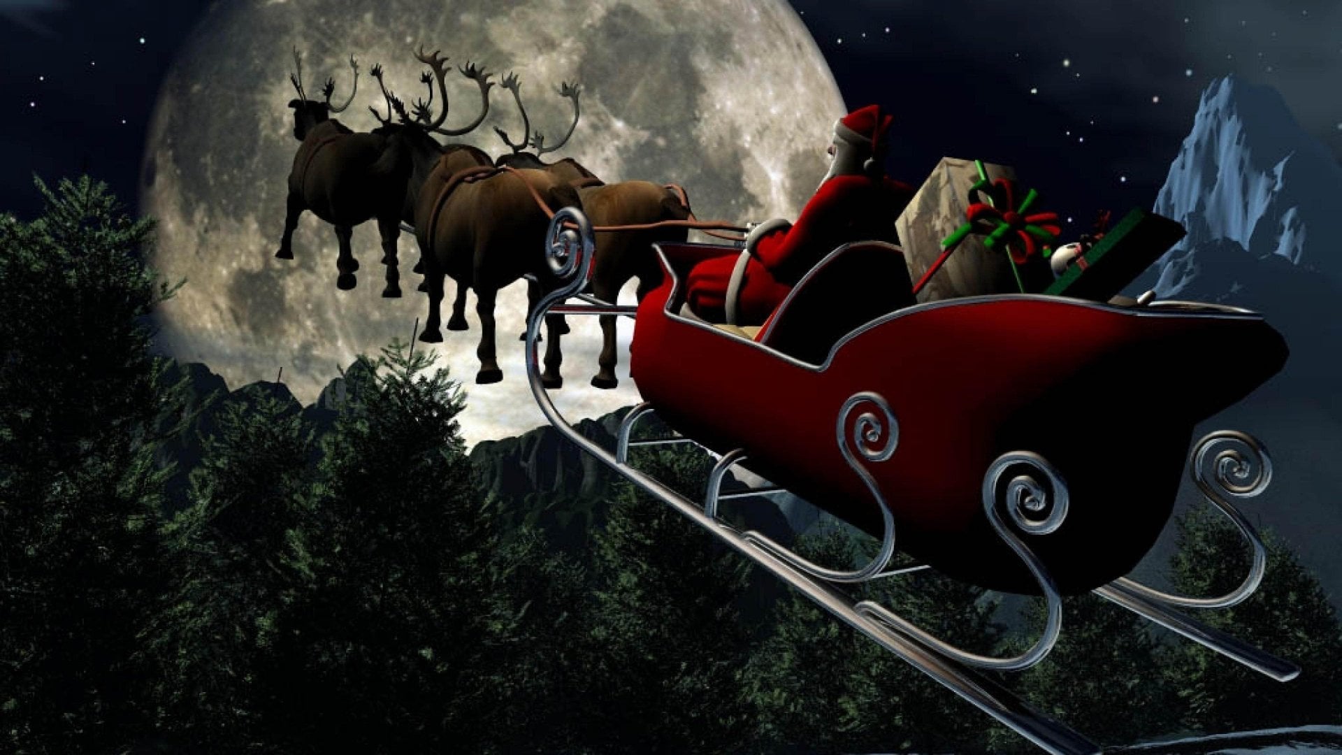 El trineo de santa Fondo de pantalla 4k HD ID:246