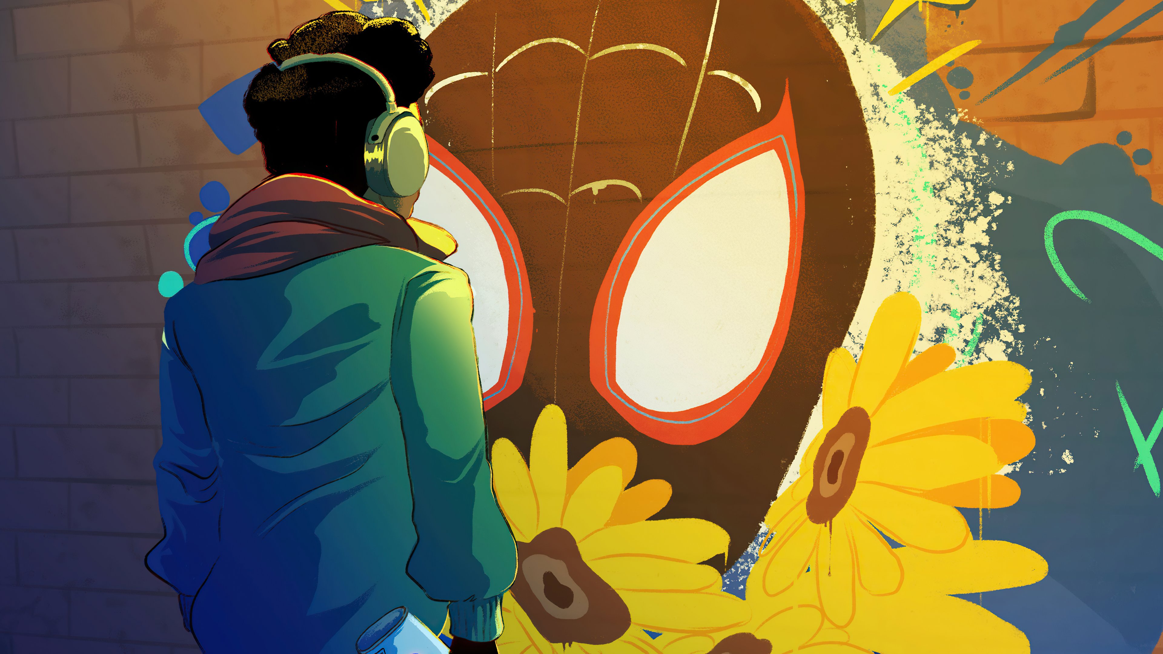 Sunflower Spider Man Fanart Wallpaper 5k HD ID:8534