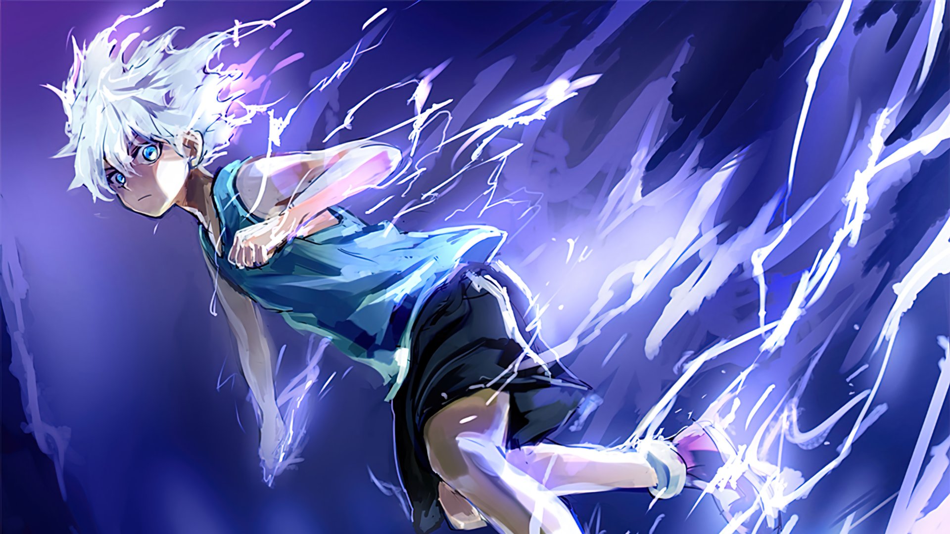 Killua Lightning Hunter X Hunter Anime Fondo de pantalla 4k HD ID:10963