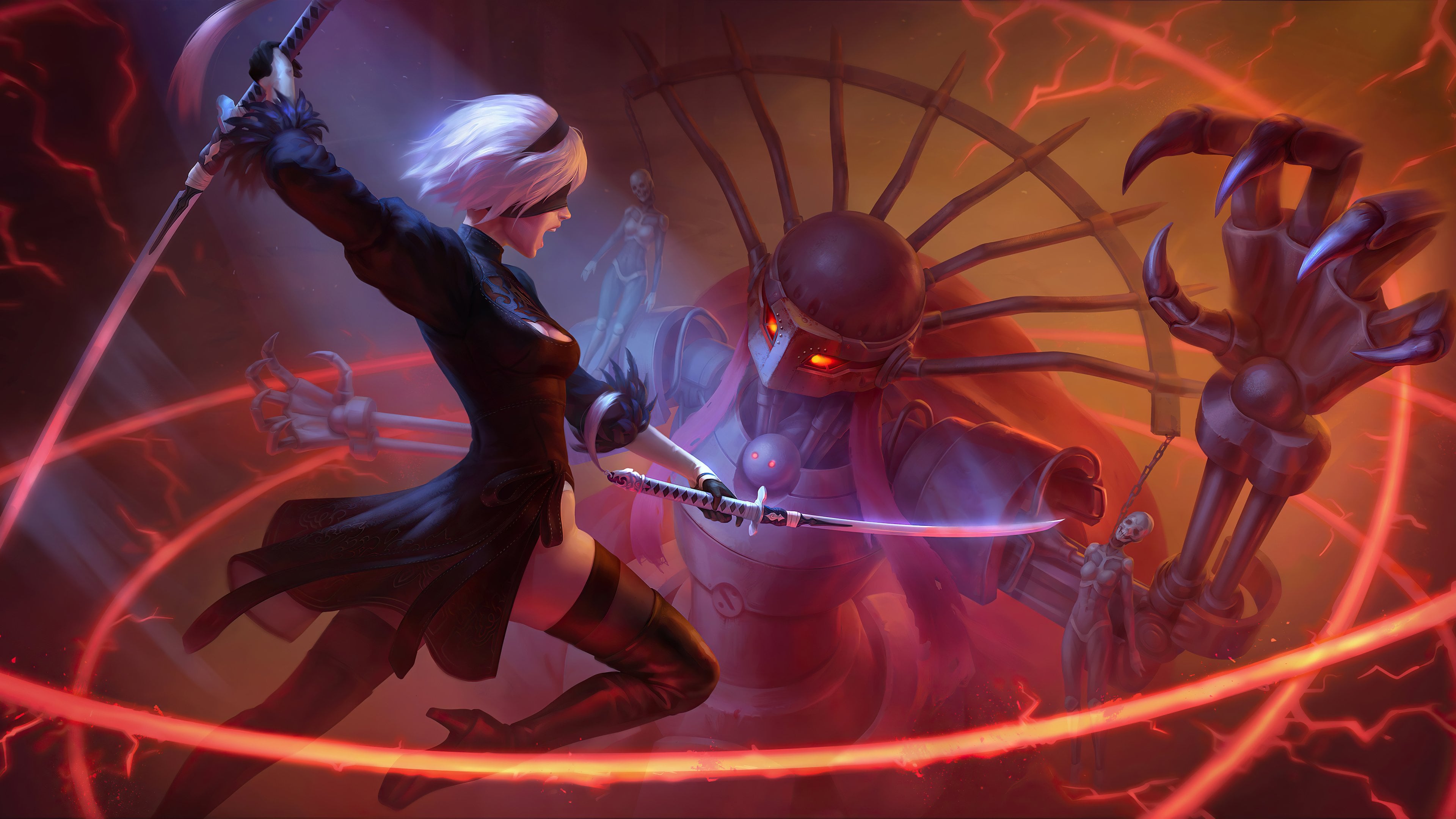 Nier Automata Digital Art Wallpaper 5k HD ID:10015