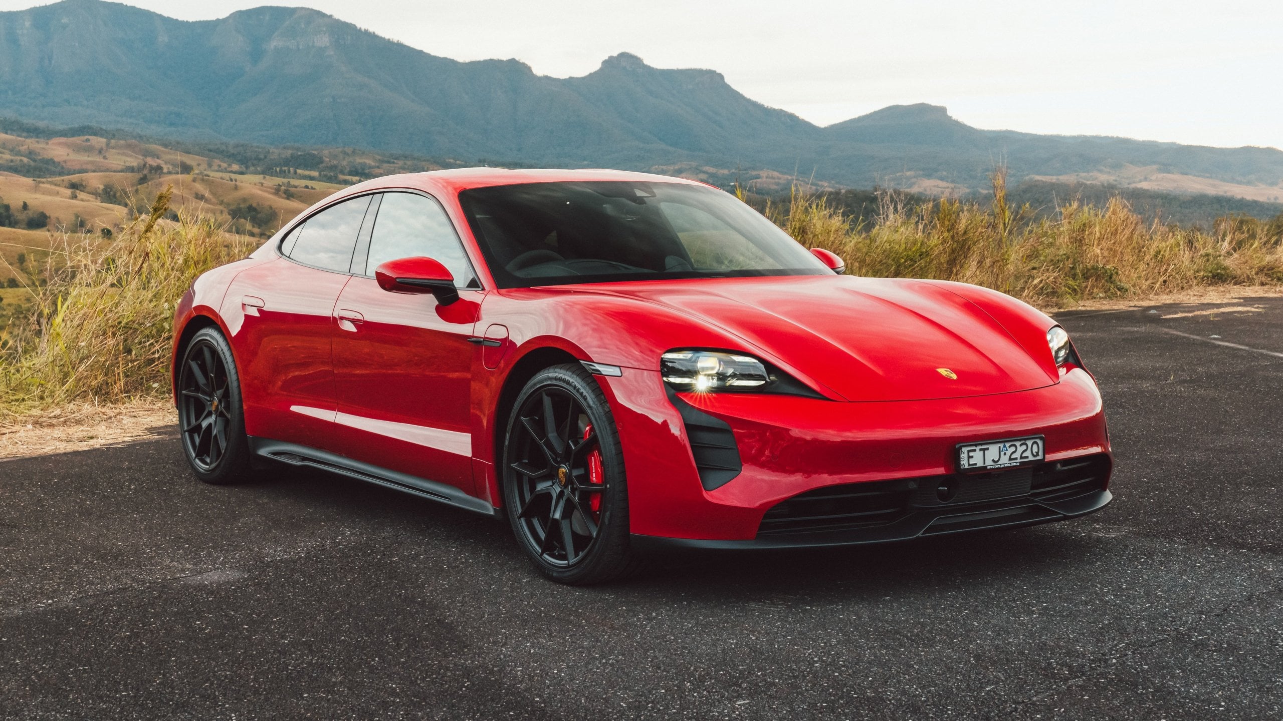 Porsche Taycan GTS 2022 red Wallpaper 5k HD ID:10807