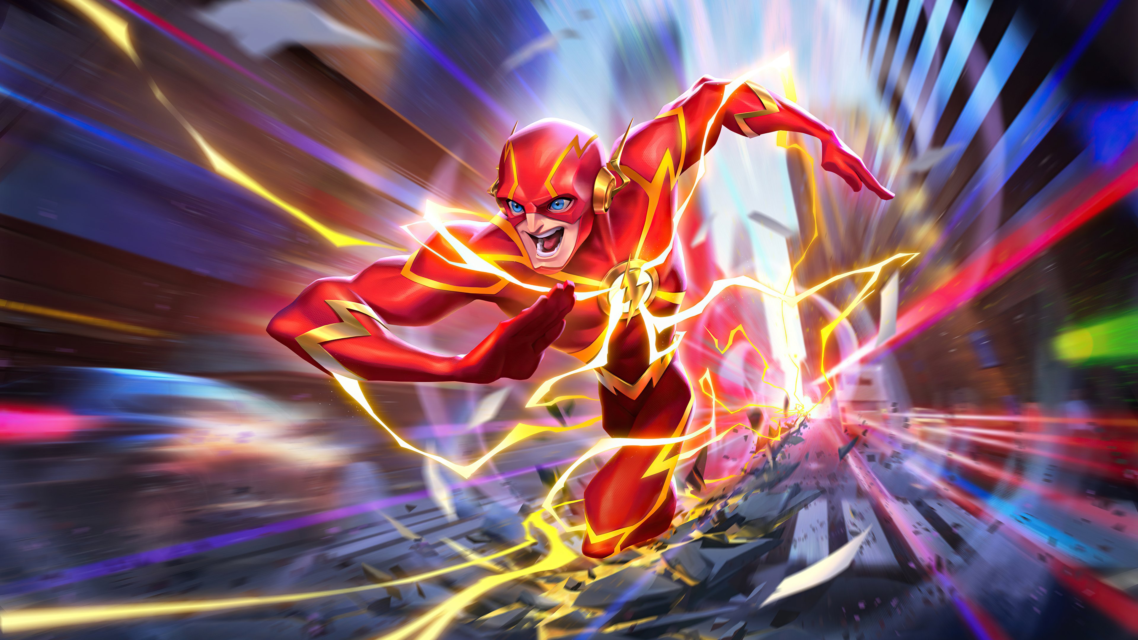 The Flash Anime art Wallpaper 5k HD ID:10434