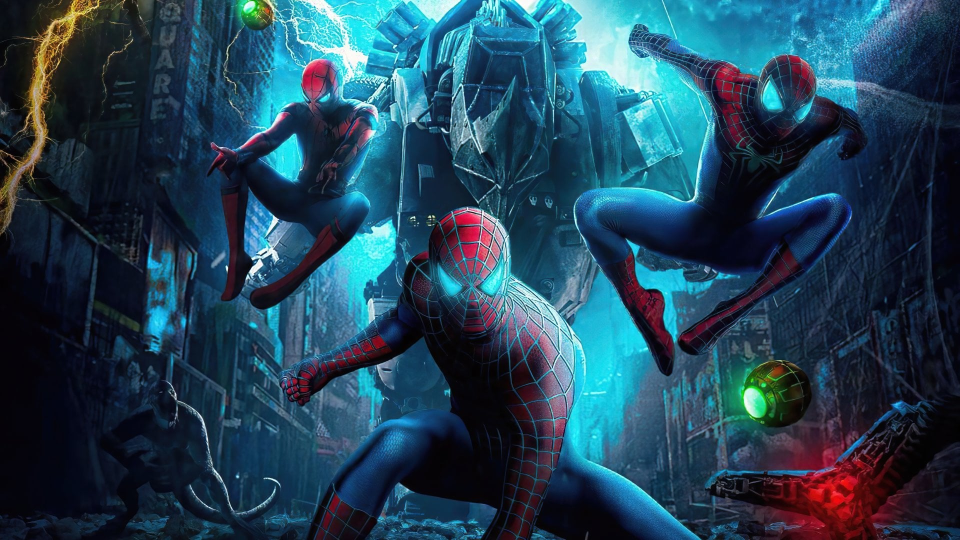 Tres Spider Man Fanart Fondo de pantalla 5k HD ID:9292