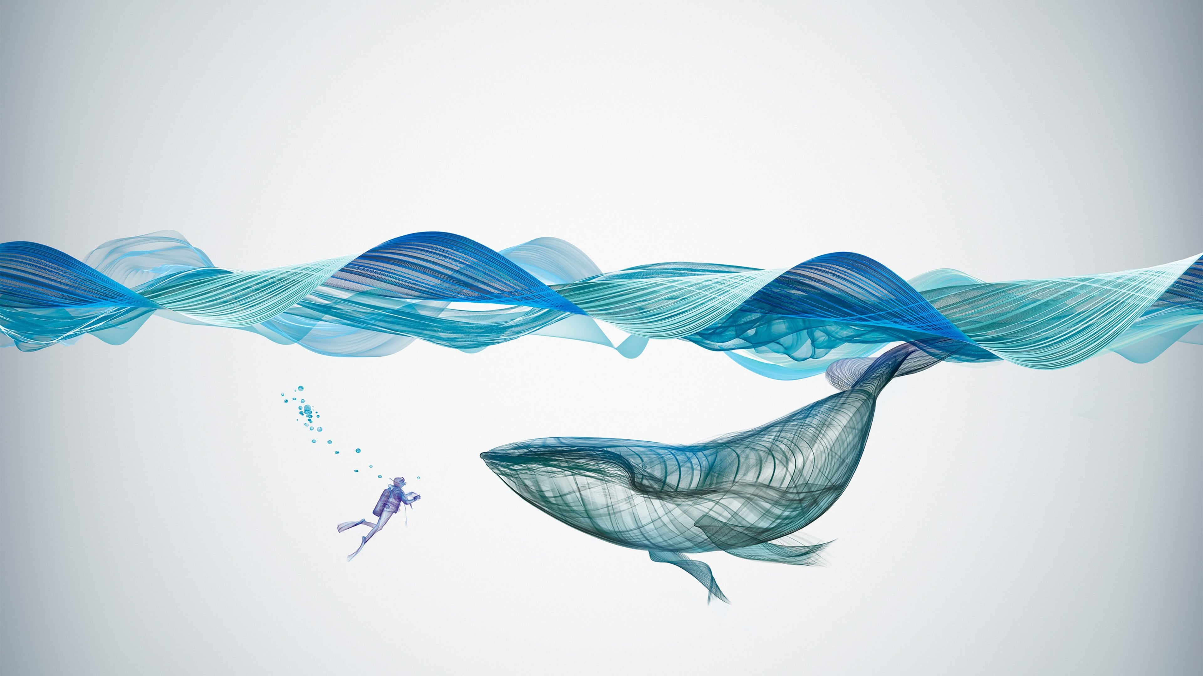 Ballena Artwork Estilo boceto Fondo de pantalla 5k HD ID:11933