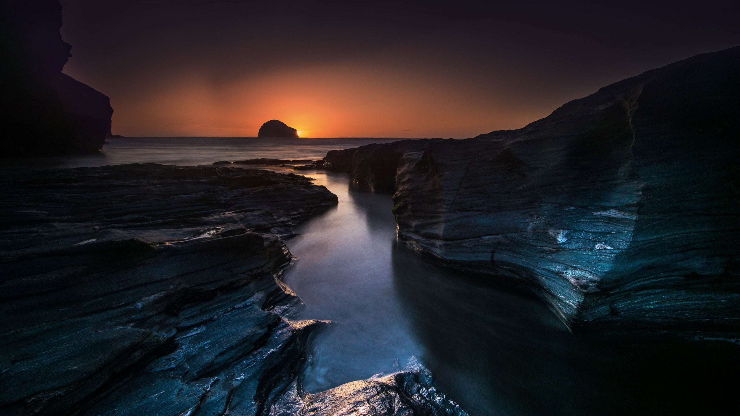 Trebarwith Strand Beach Wallpaper 8k HD ID:12026