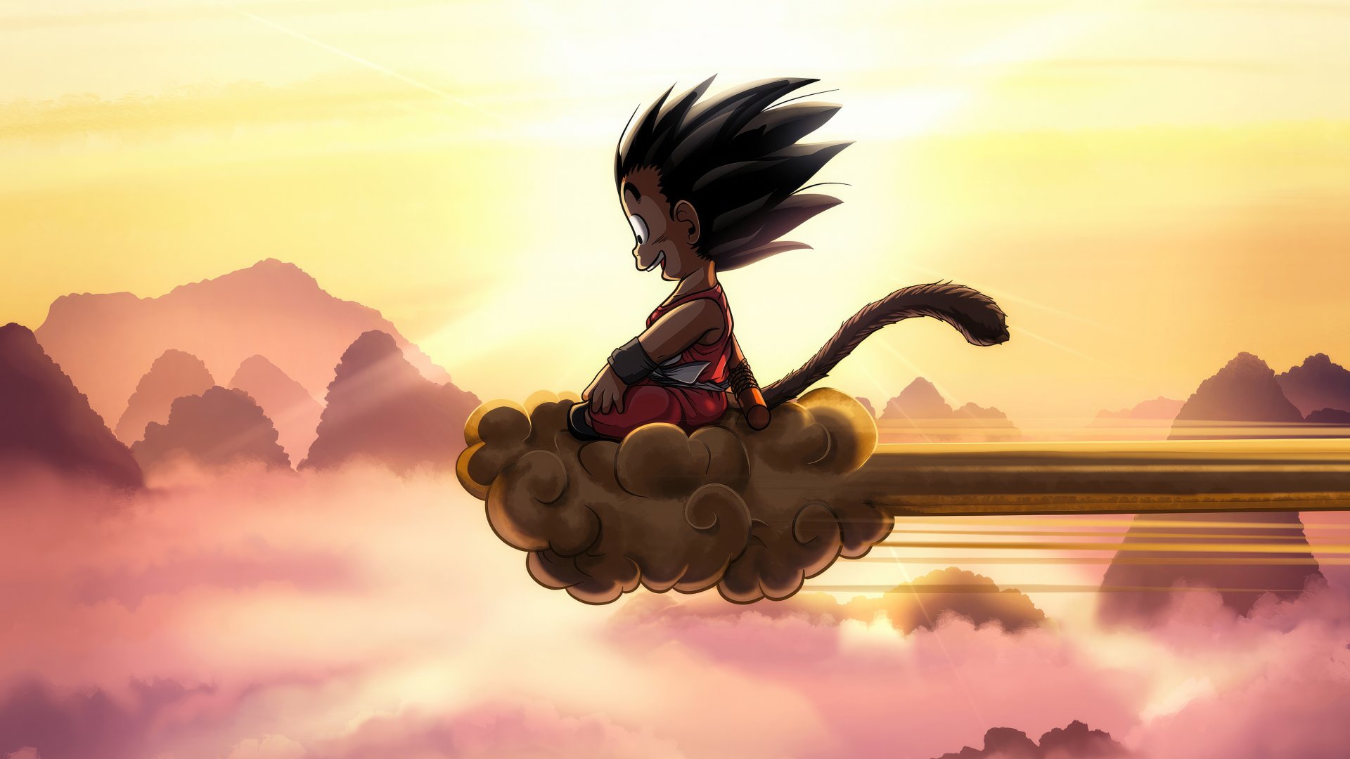 Goku and Flying Nimbus Dragon ball Anime Wallpaper 4k HD for iPhone and ...