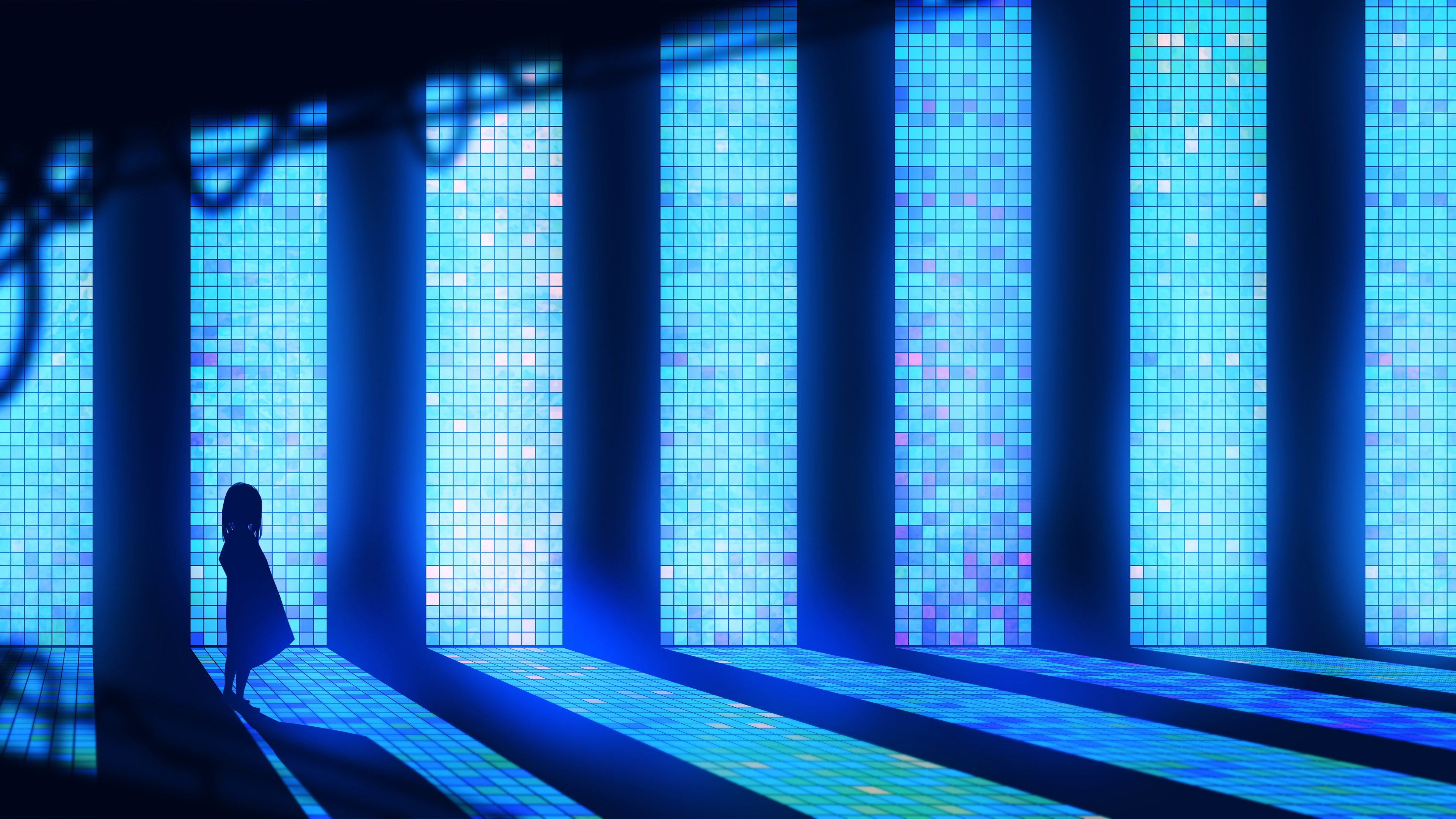 Neon lights anime landscape Wallpaper ID:12223
