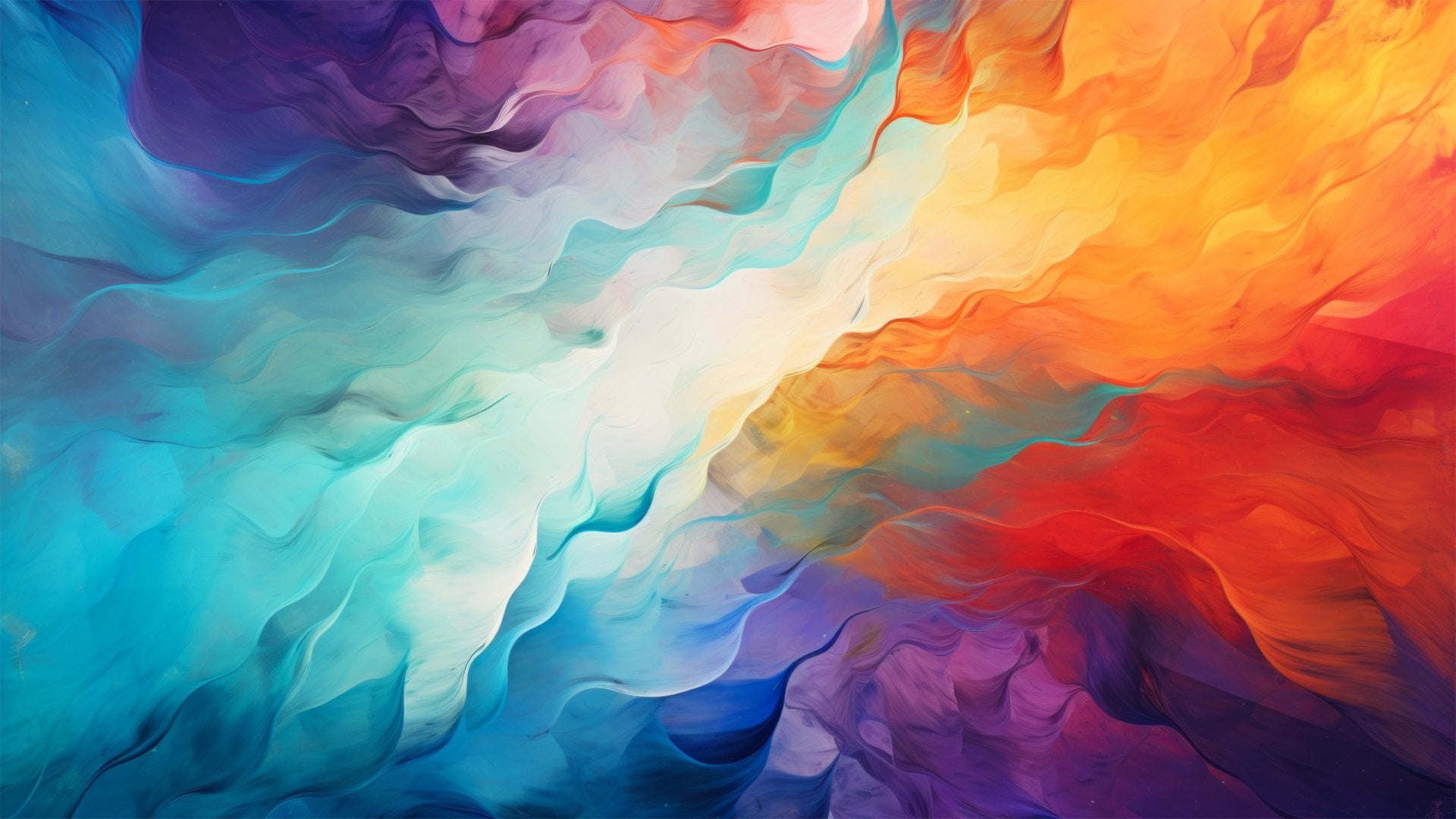 Abstract colorful waves painting Wallpaper 2k HD ID:12471