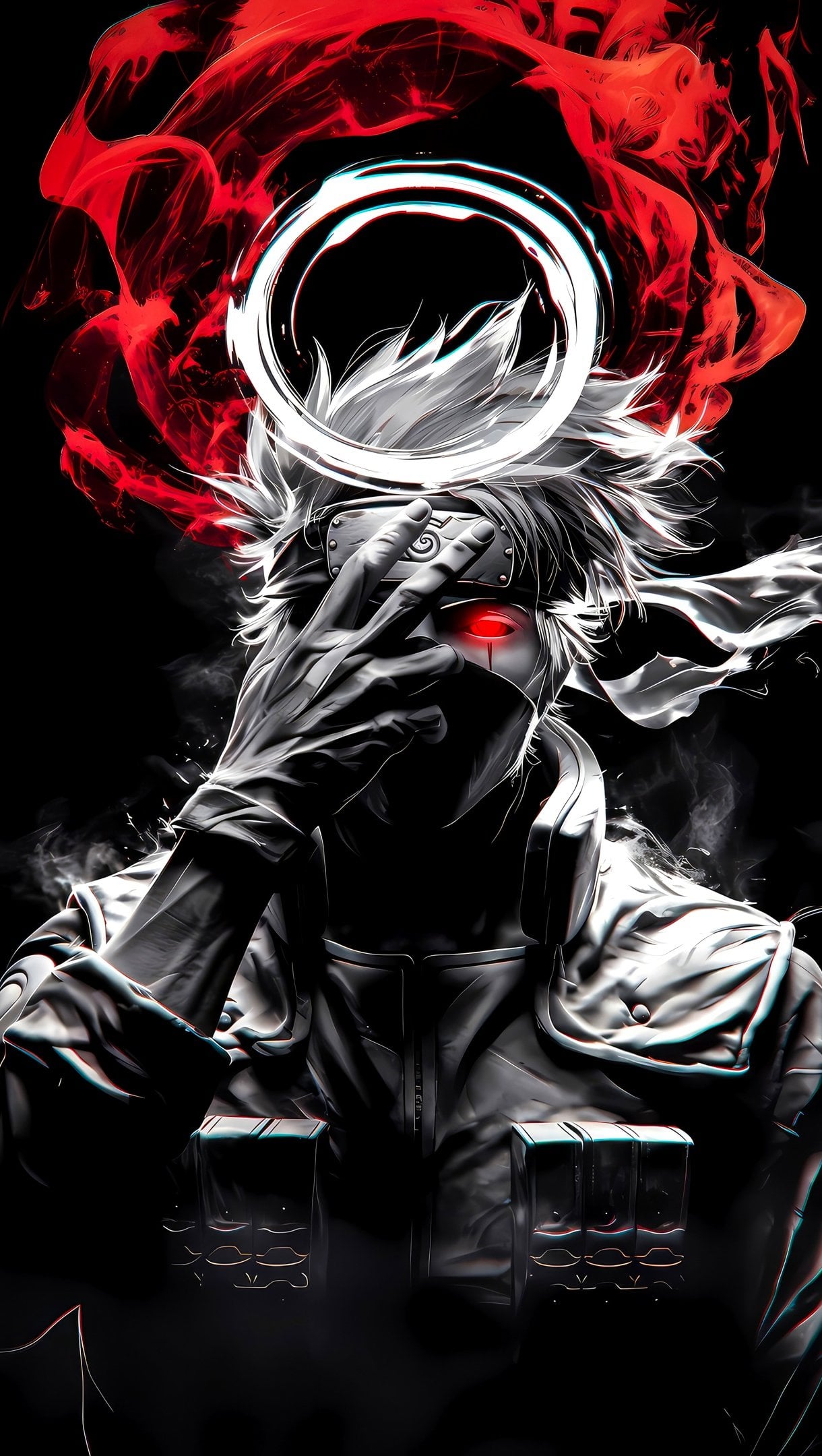 Itachi Uchiha digital art black background Anime Wallpaper 4K for ...