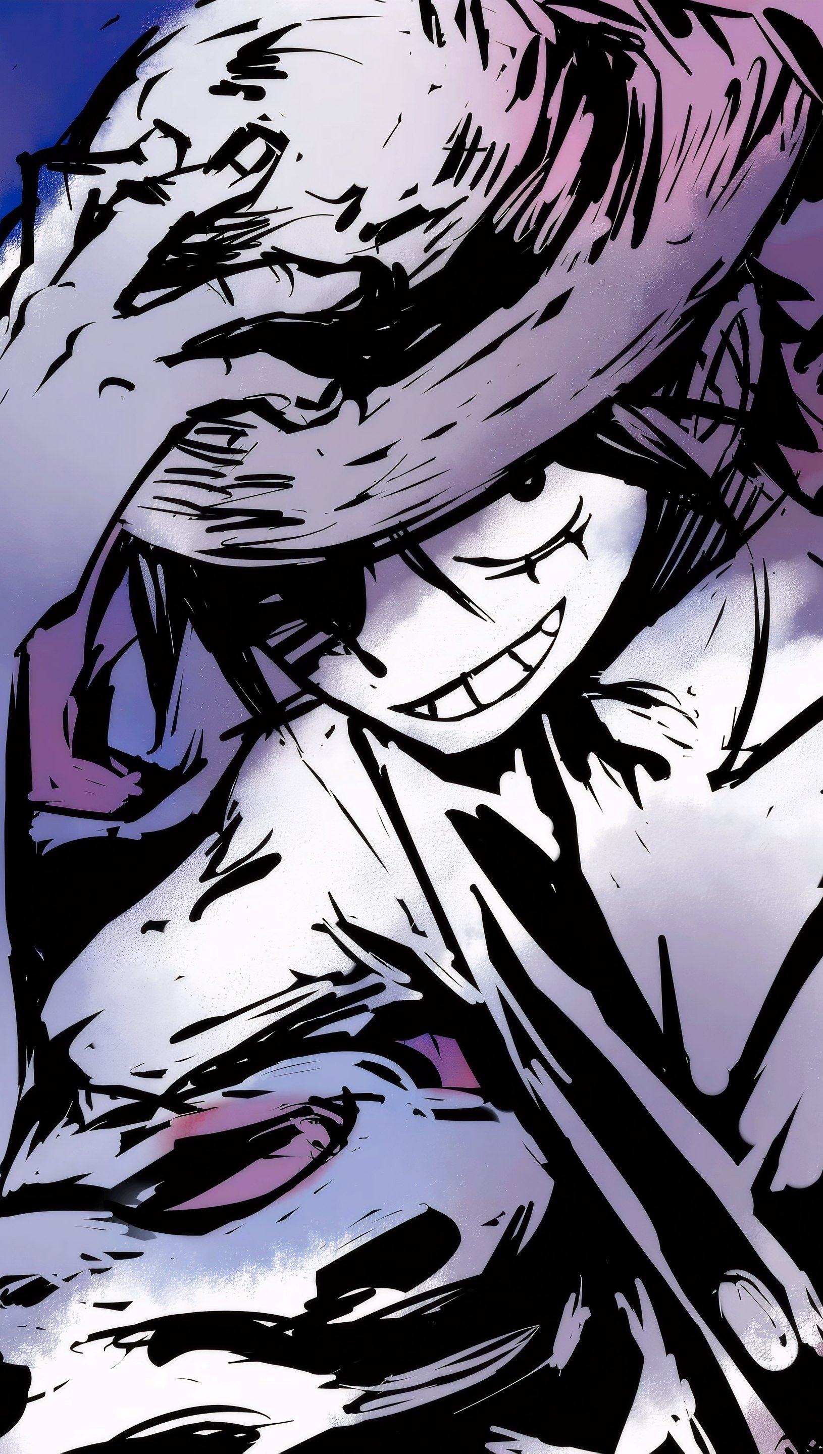 Luffy - Ilustración anime abstracta Fondo de pantalla 4K para Celular ...