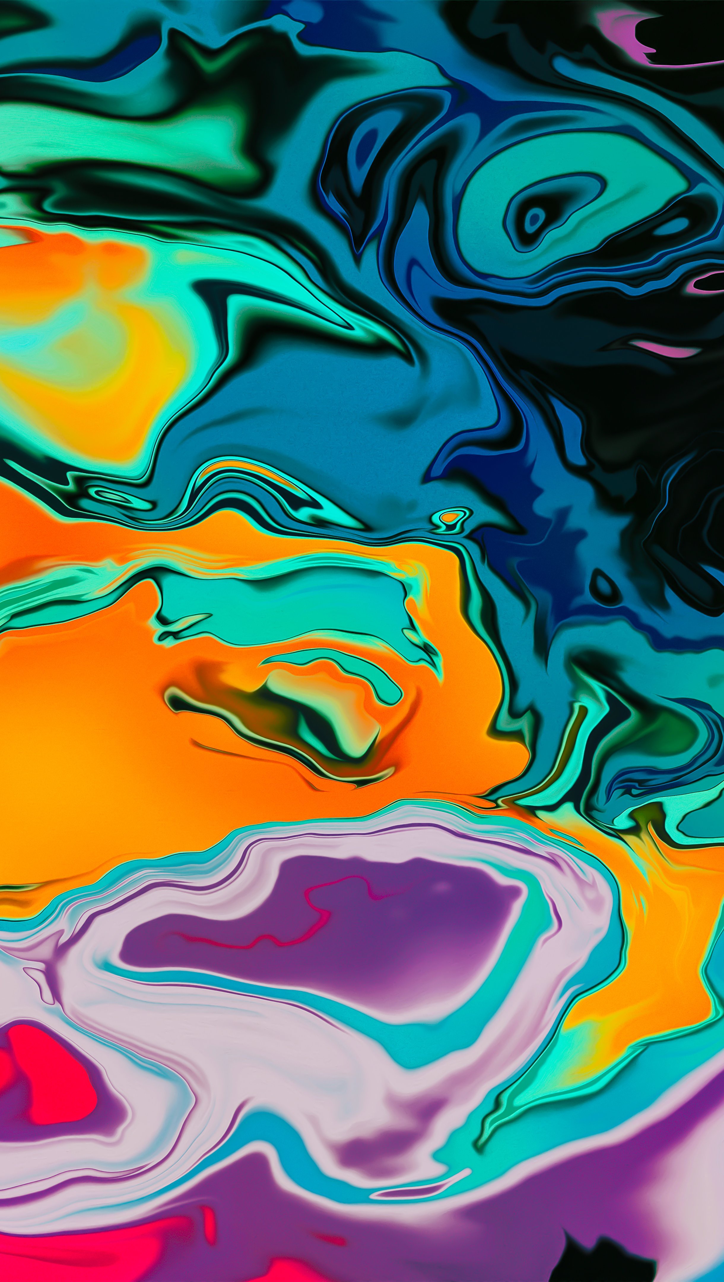 Paint of diferent colors Aesthetic Wallpaper 4K for iPhone and Mobile ...